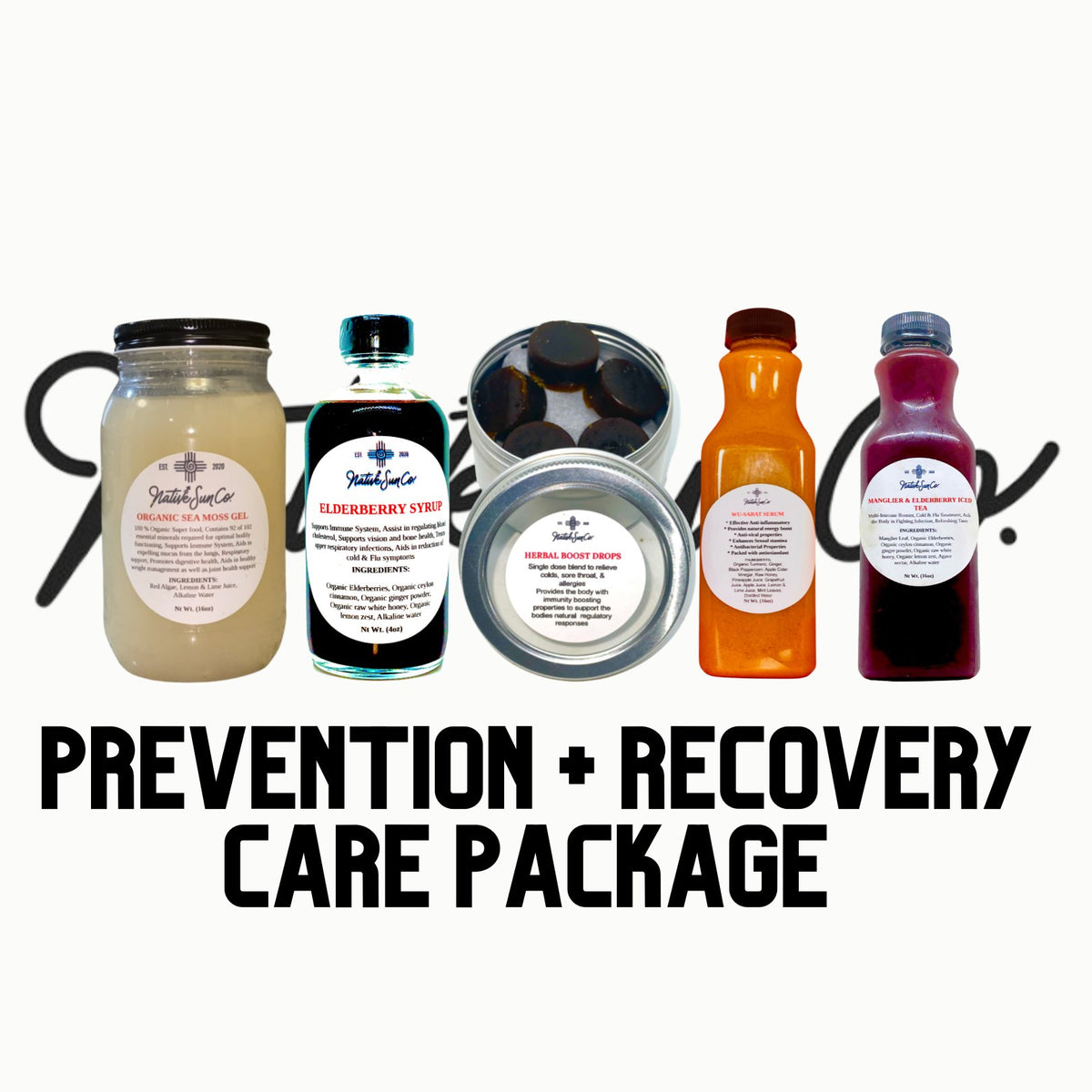 PREVENTION+RECOVERY CARE PACKAGE - Native Sun Companies